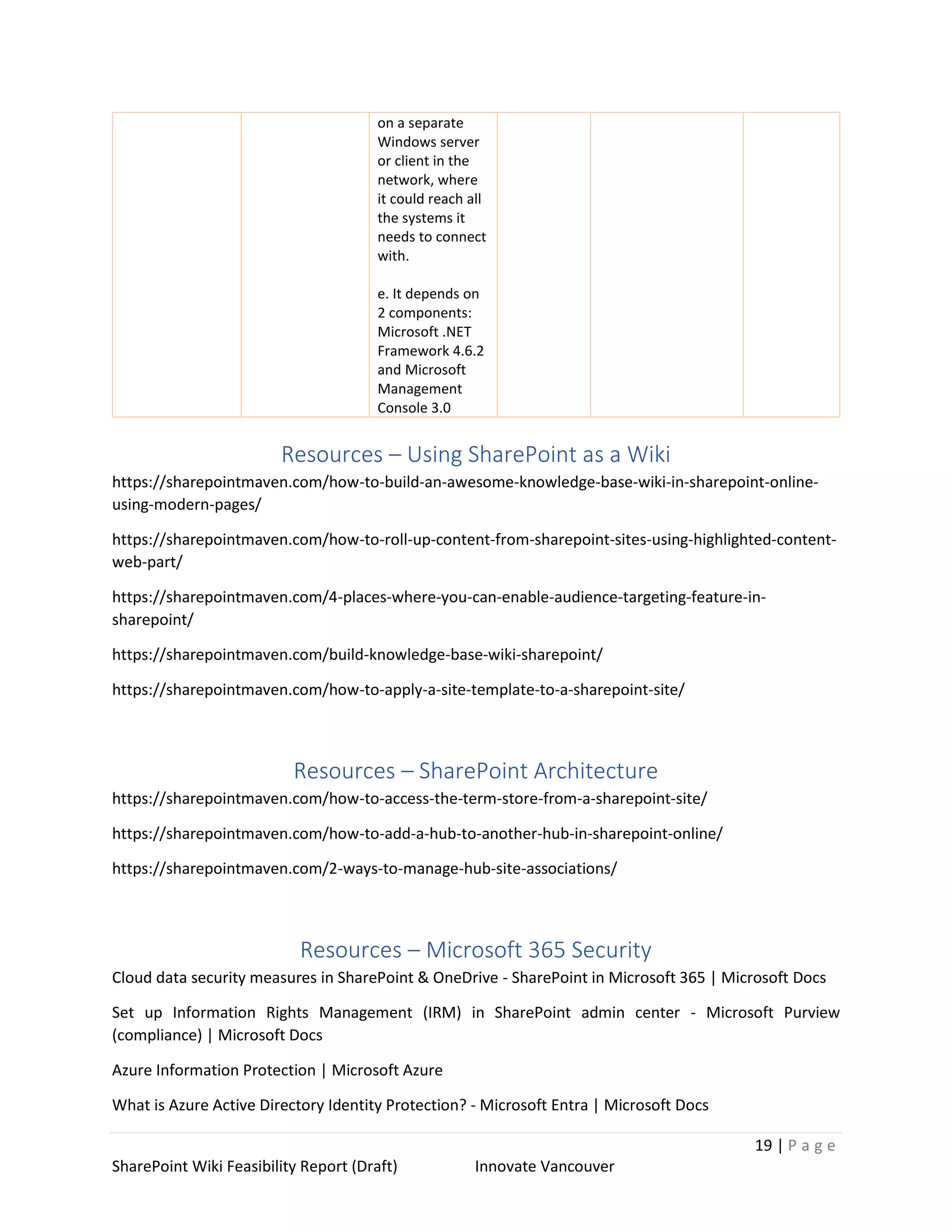 SharePoint Wiki Feasibility Report (Draft) - Travis Barker.pdf