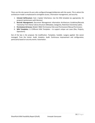SharePoint Wiki Feasibility Report (Draft) - Travis Barker.pdf