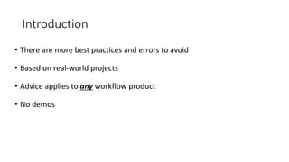 SharePoint Workflow Best Practices | PPT