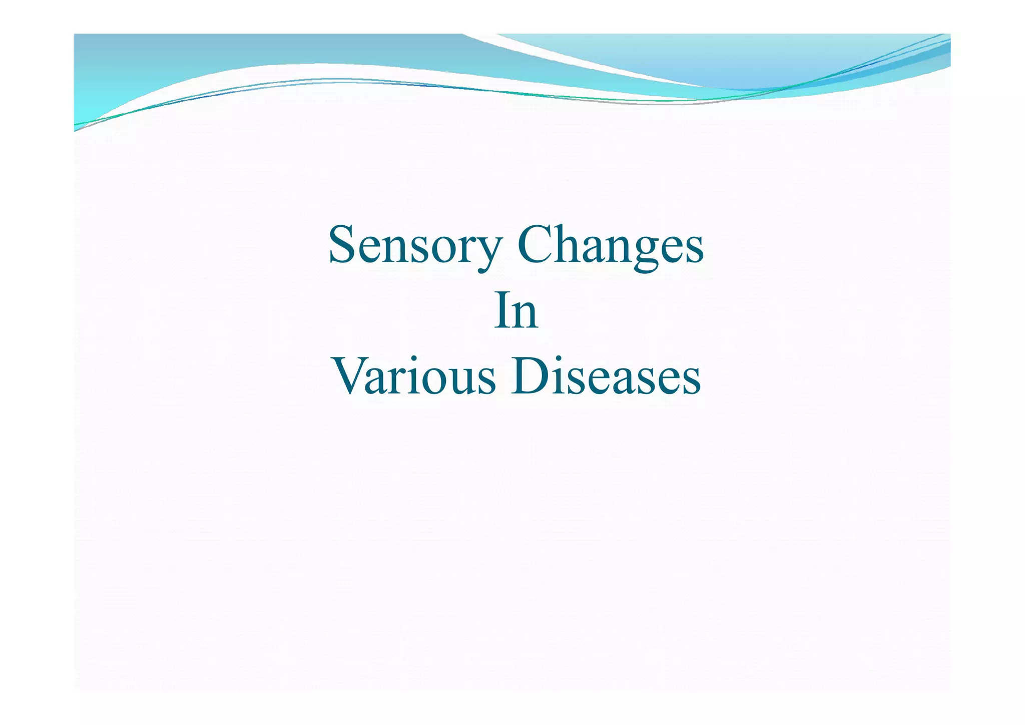 Examination of sensory system | PDF