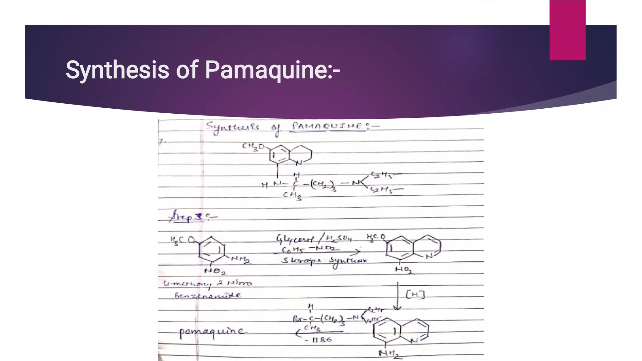 Anti Malarial Drugs of medicinal chemistry | PDF