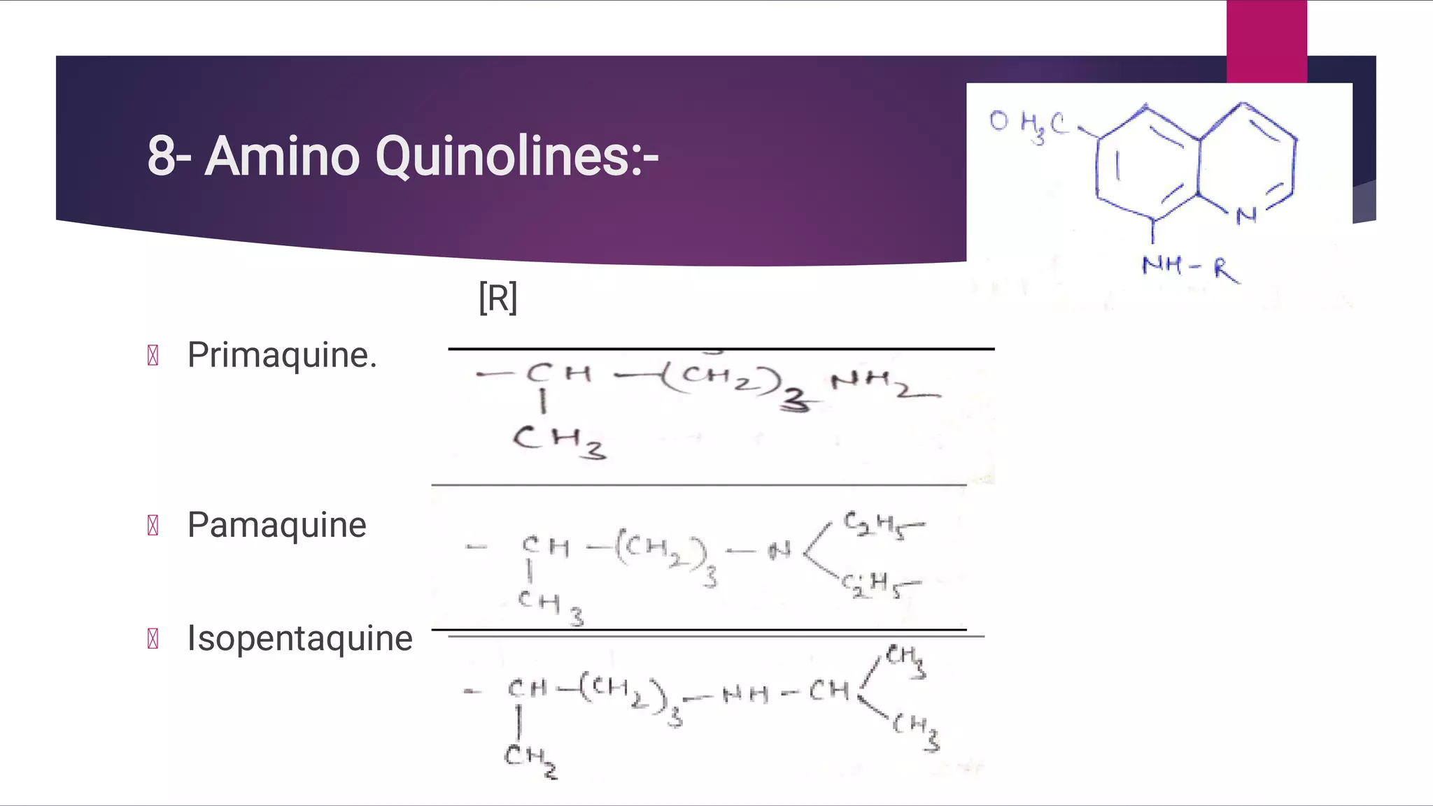 Anti Malarial Drugs of medicinal chemistry | PDF