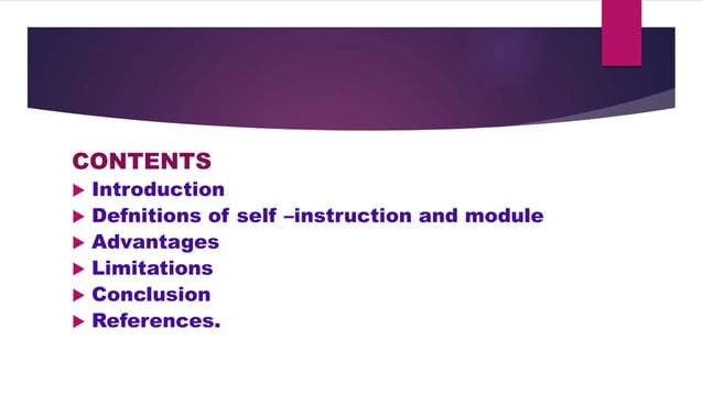 Self instruction module | PPTX