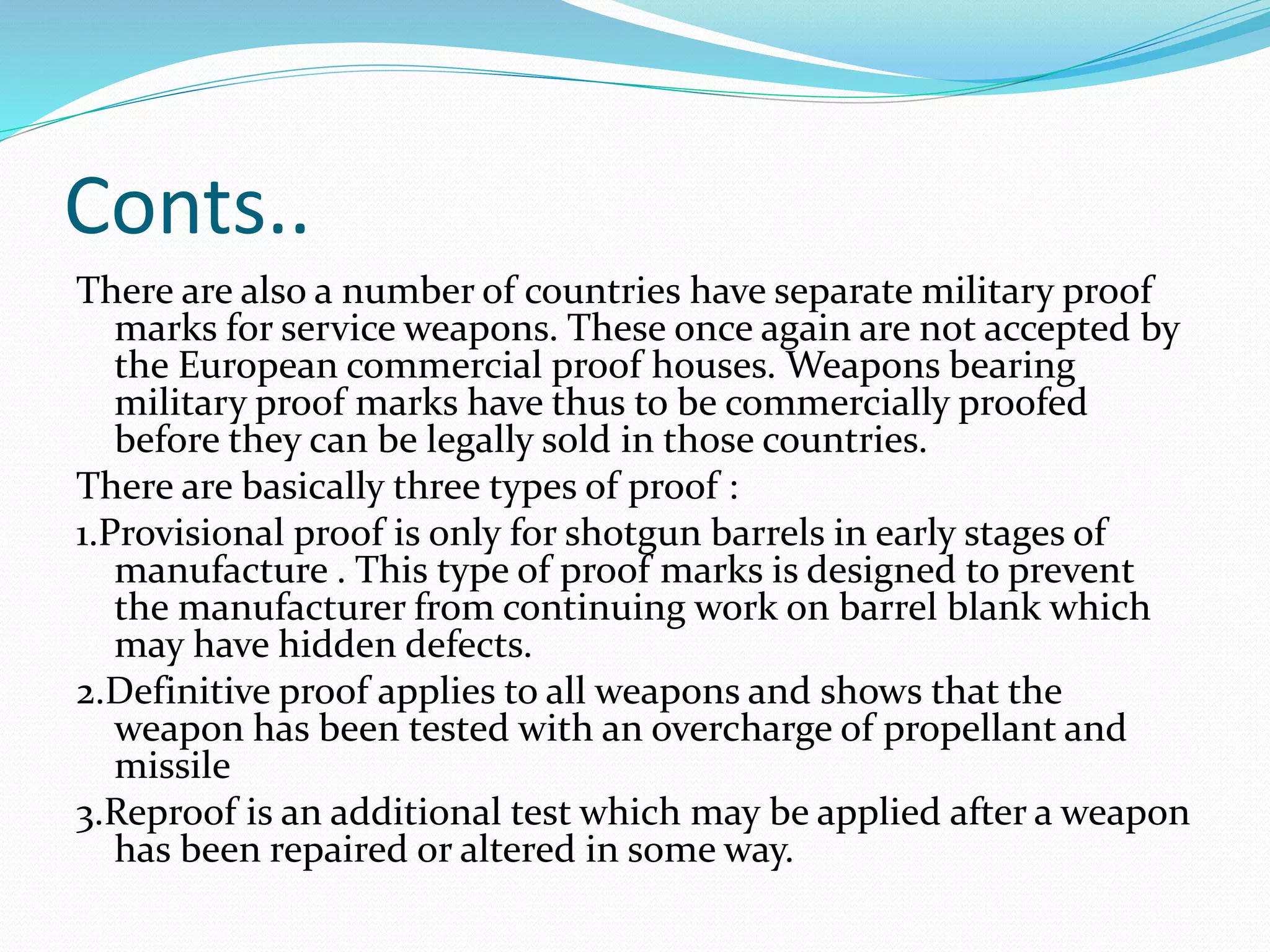 Proof marks of weapons (Forensic Ballistic) | PPTX