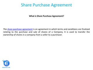 Share Purchase Agreement | PDF