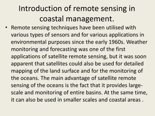 remote sensing in coastal zone | PPTX