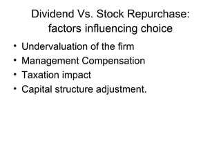 Share repurchase | PPT
