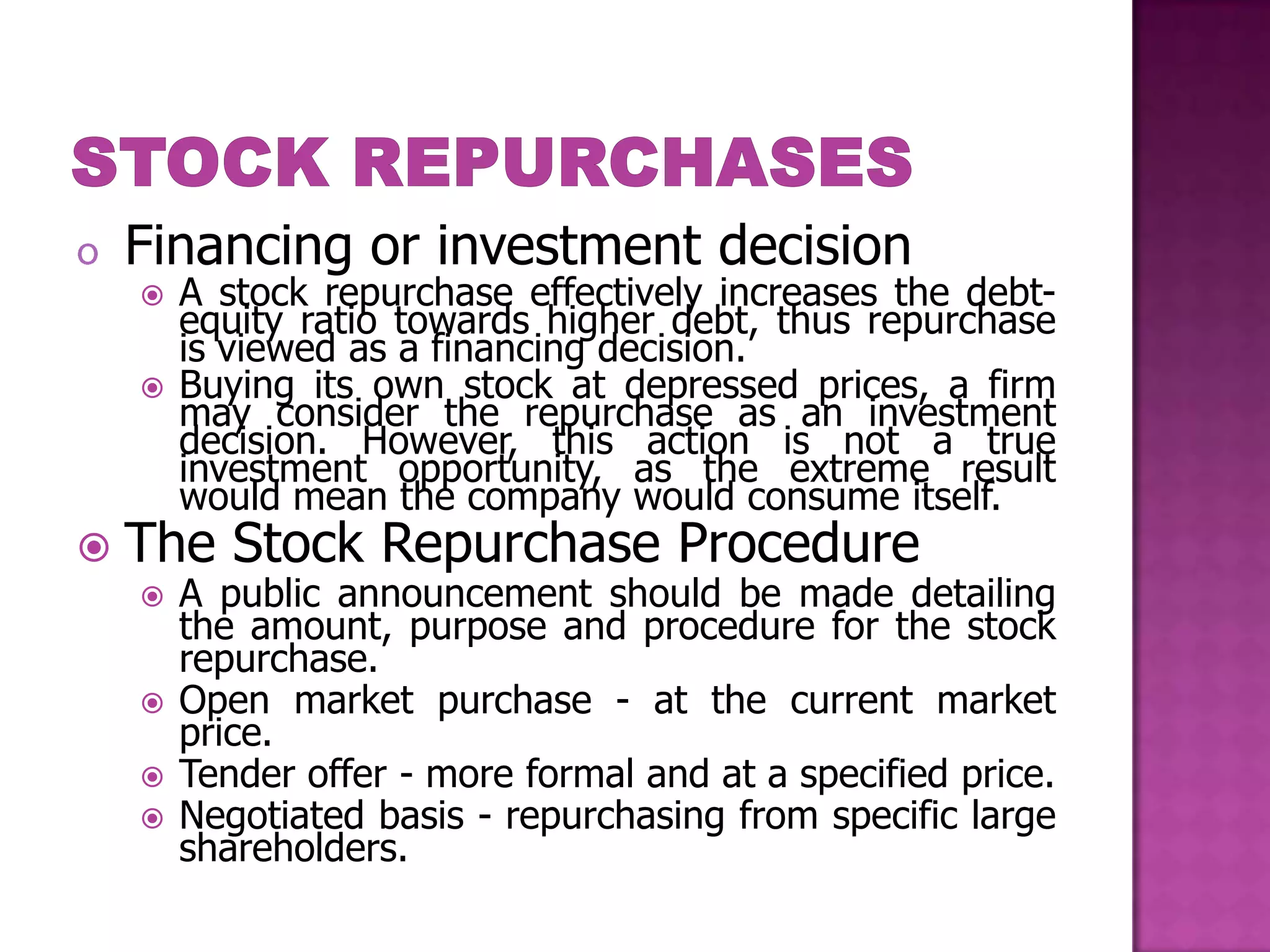 Share repurchase.ppt1