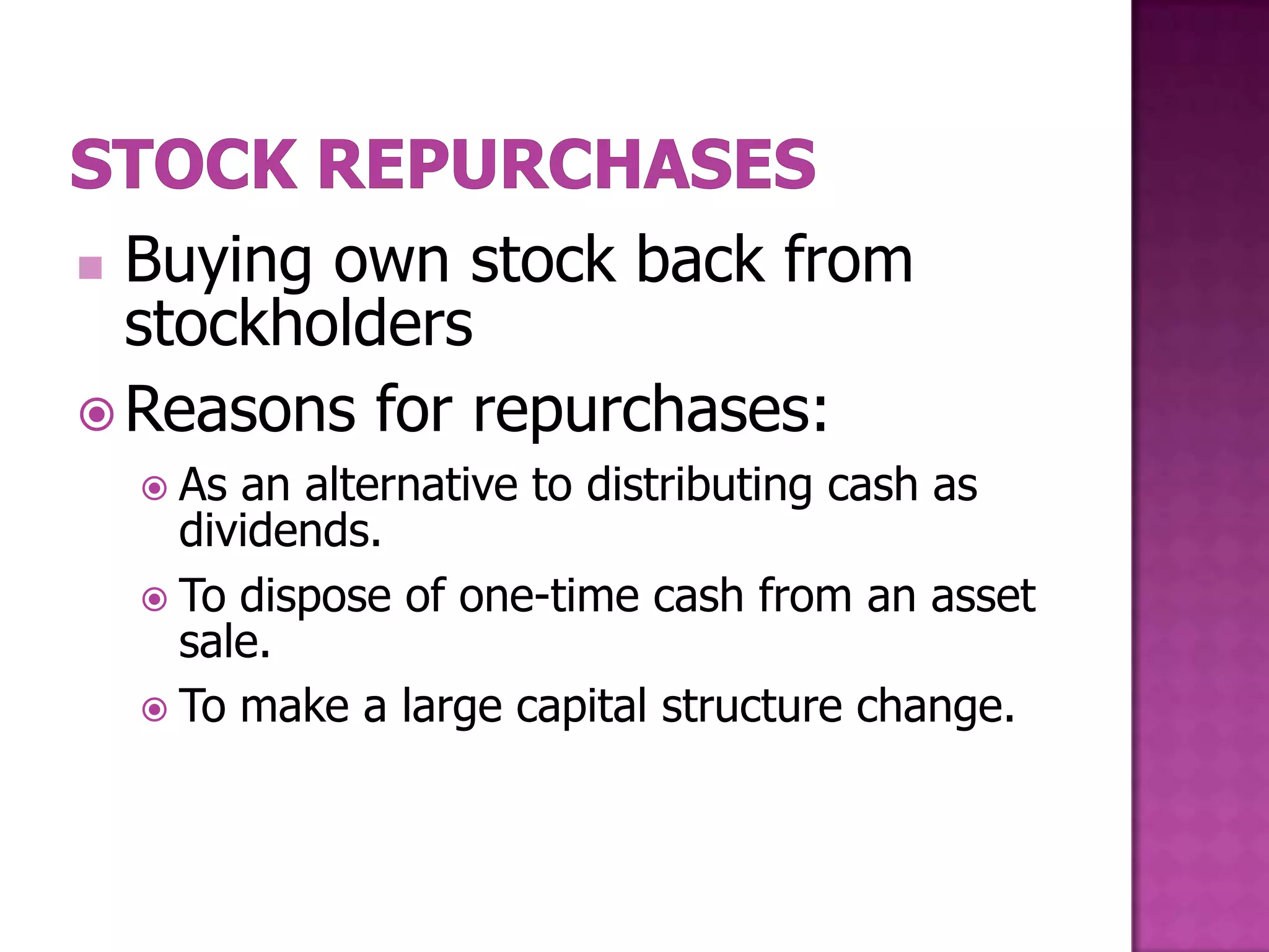Share repurchase.ppt1