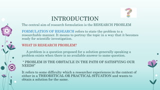 research formulation | PPTX