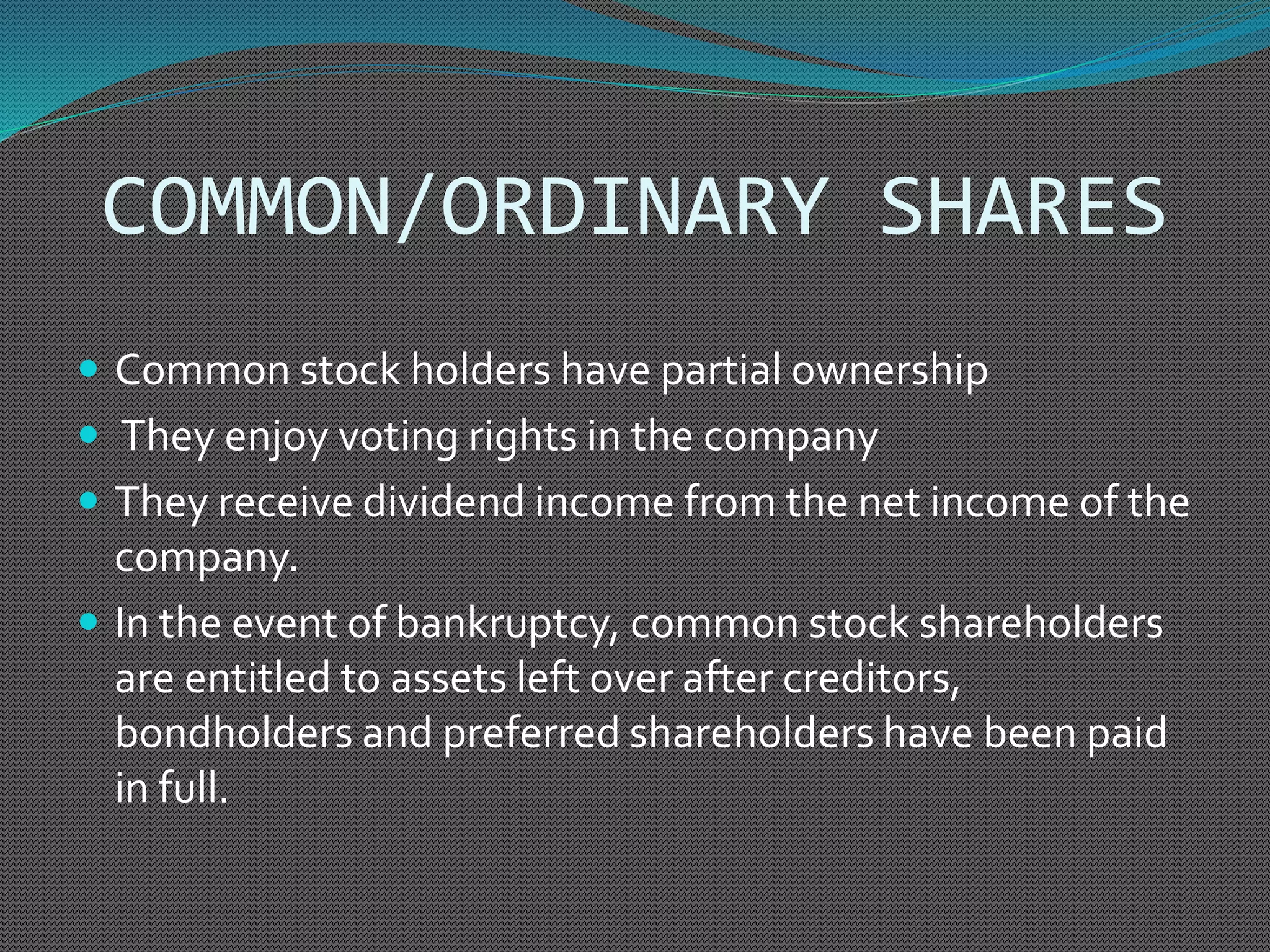 Shares and its types | PPTX