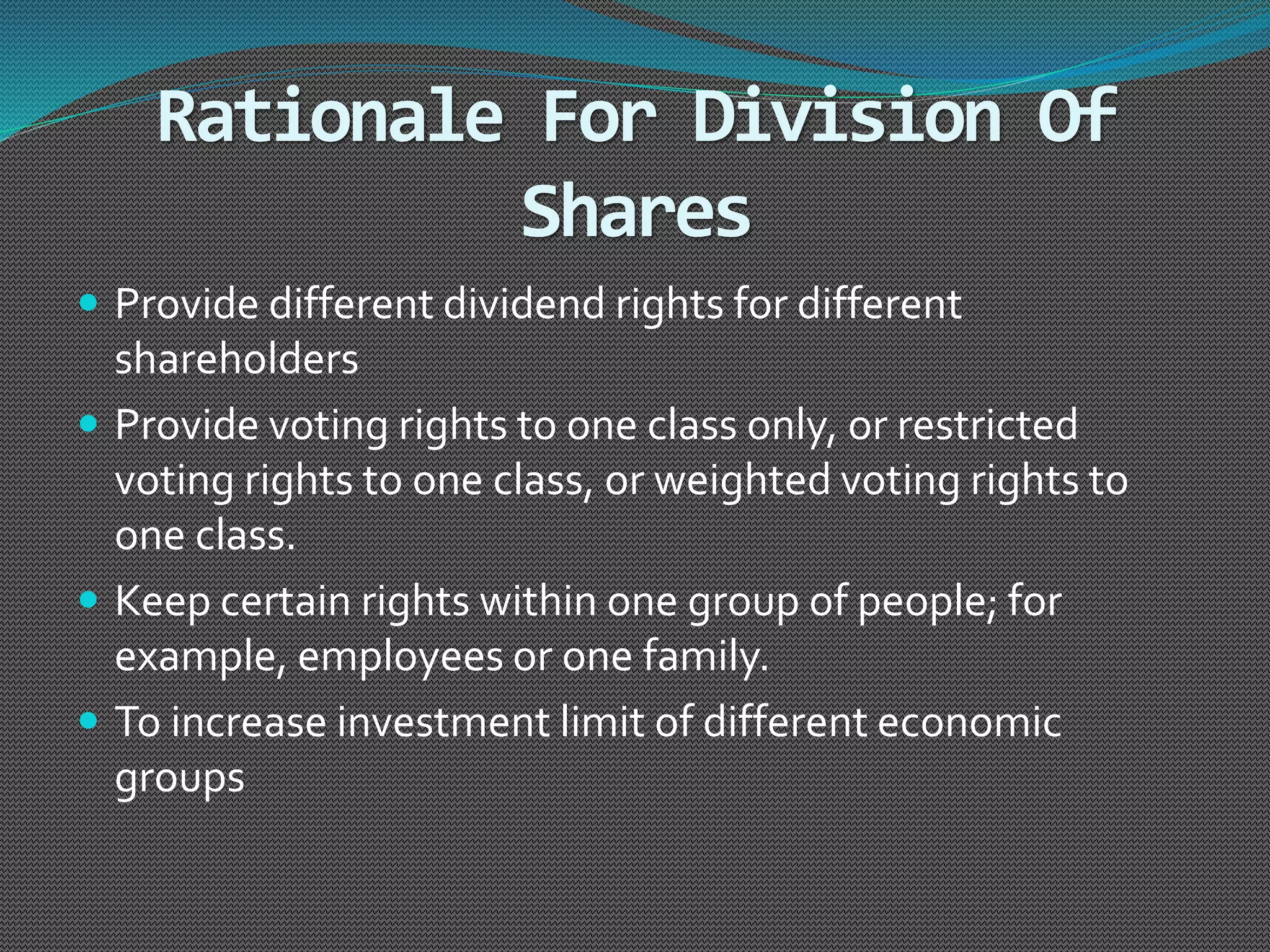 Shares and its types | PPTX