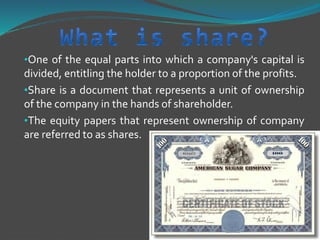 Shares and its types | PPTX