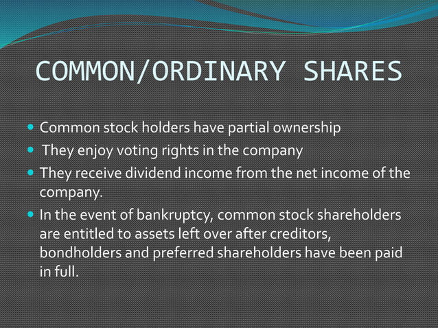 Shares and its types | PPTX