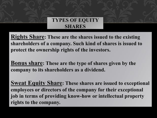 Shares And Debenture Pptx