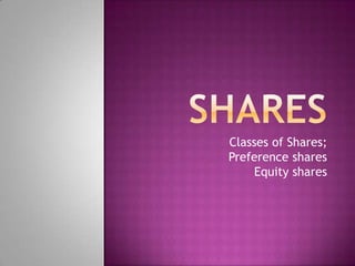 Shares and its types | PPTX
