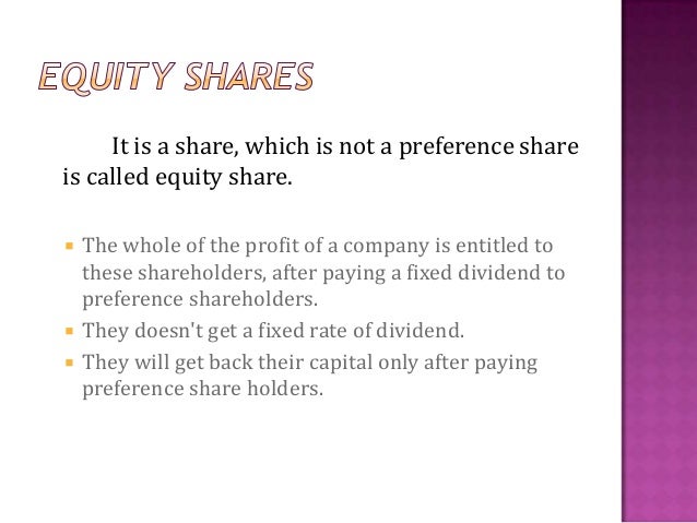 Shares and its types