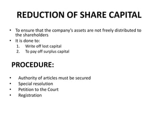 Shares and share capital | PPTX