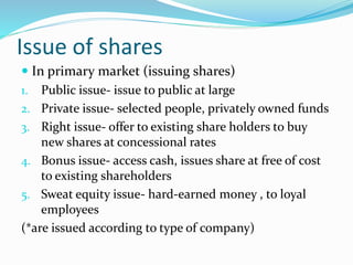 Shares and share capital | PPTX
