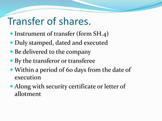 Shares and share capital | PPTX