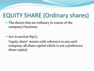 Shares and share capital | PPTX