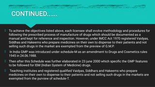 SCHEDULE T GMP INDIAN SYSTEM OF MEDICINE | PDF