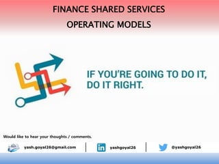 Shared Services Operating Models | PDF