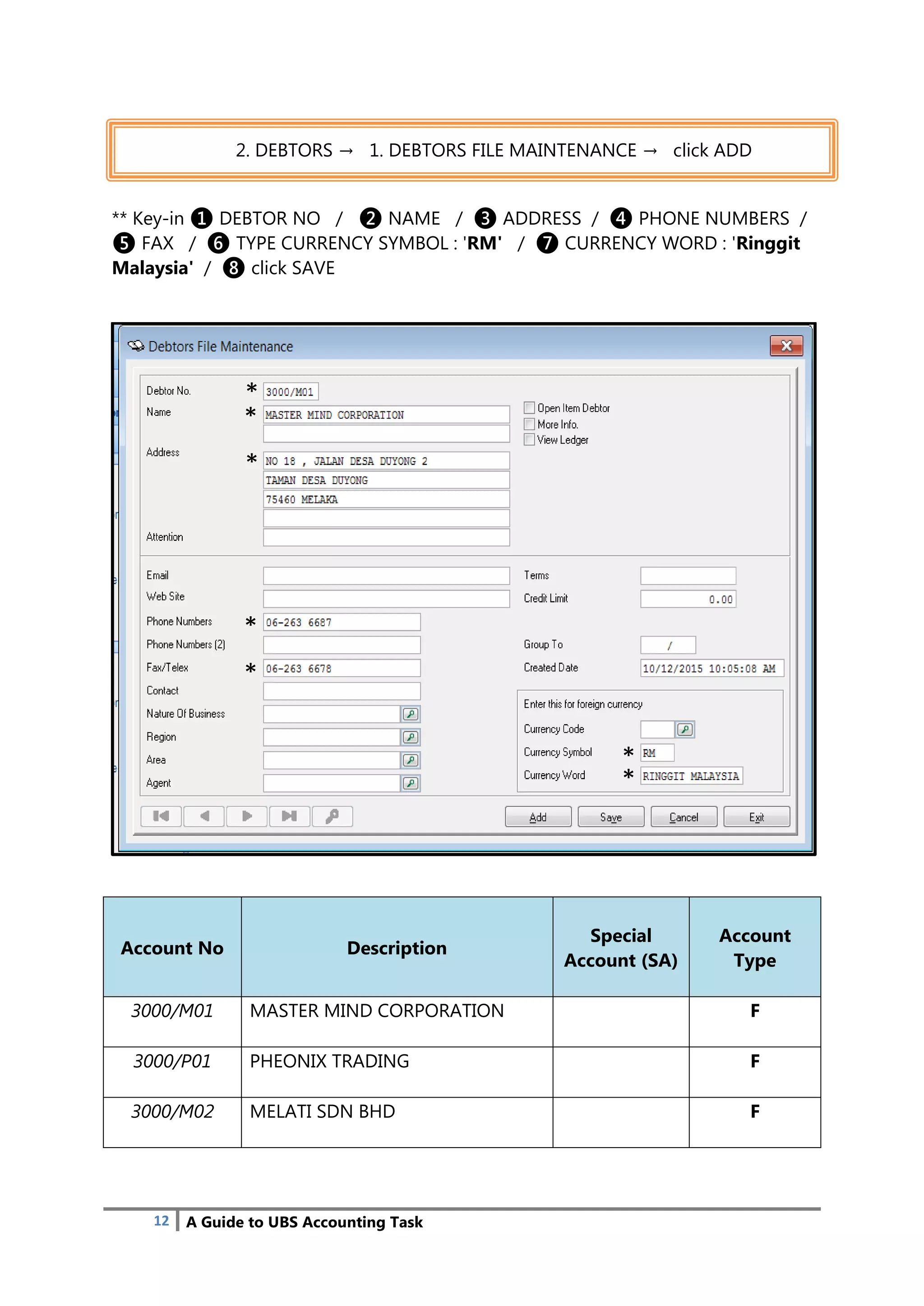 A Guide to UBS Accounting Task : The simple steps to record business transaction | PDF