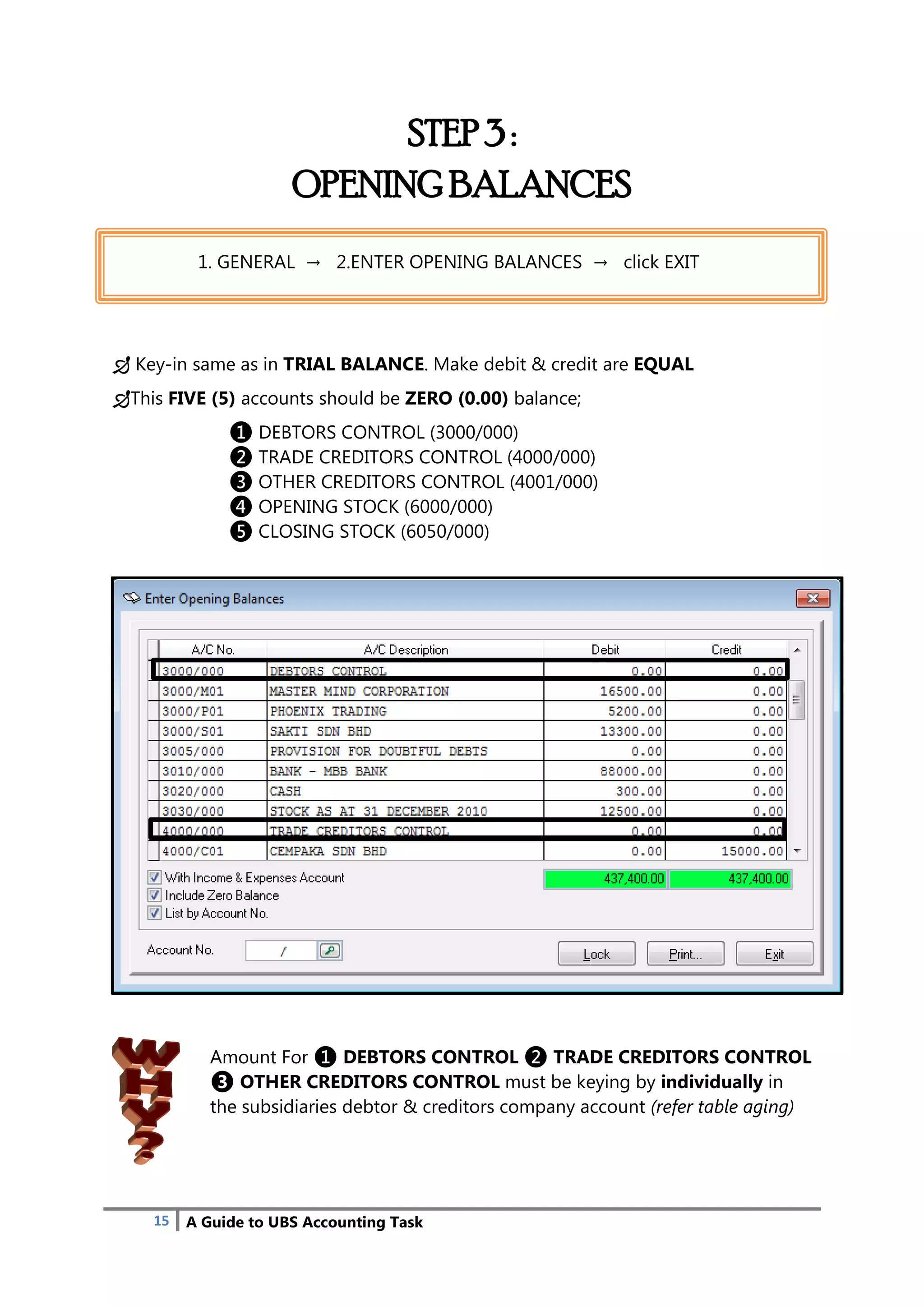 A Guide to UBS Accounting Task : The simple steps to record business ...