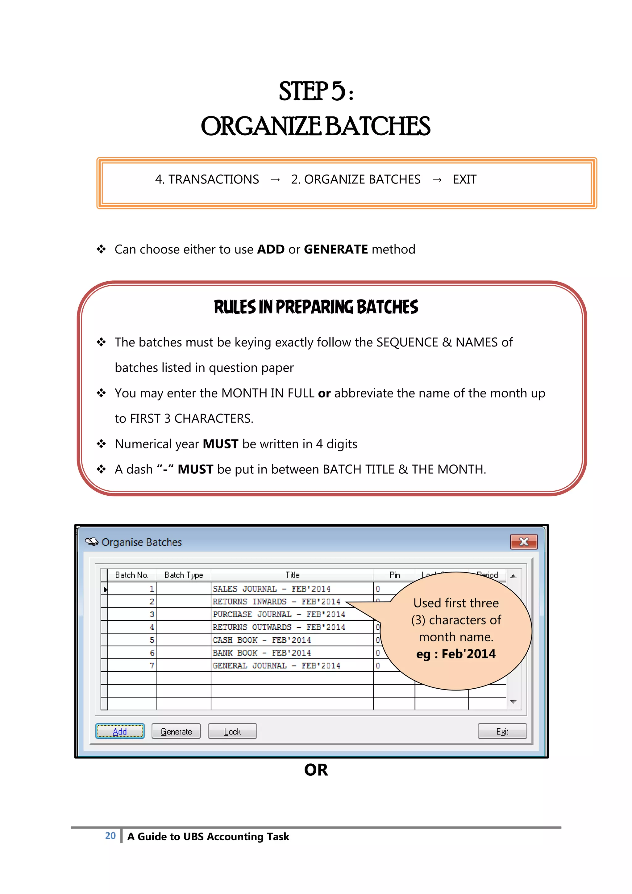 A Guide to UBS Accounting Task : The simple steps to record business ...