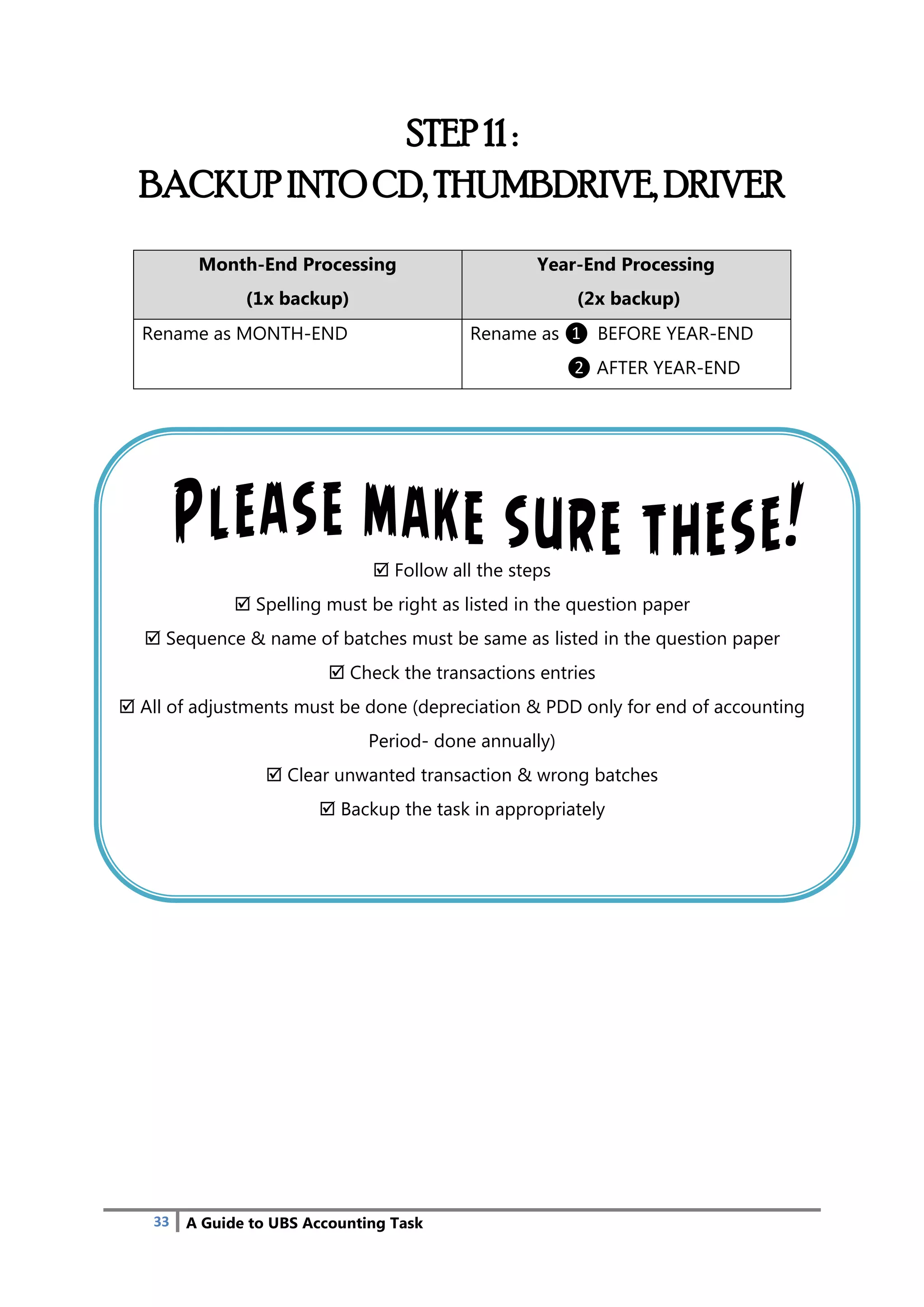 A Guide to UBS Accounting Task : The simple steps to record business ...