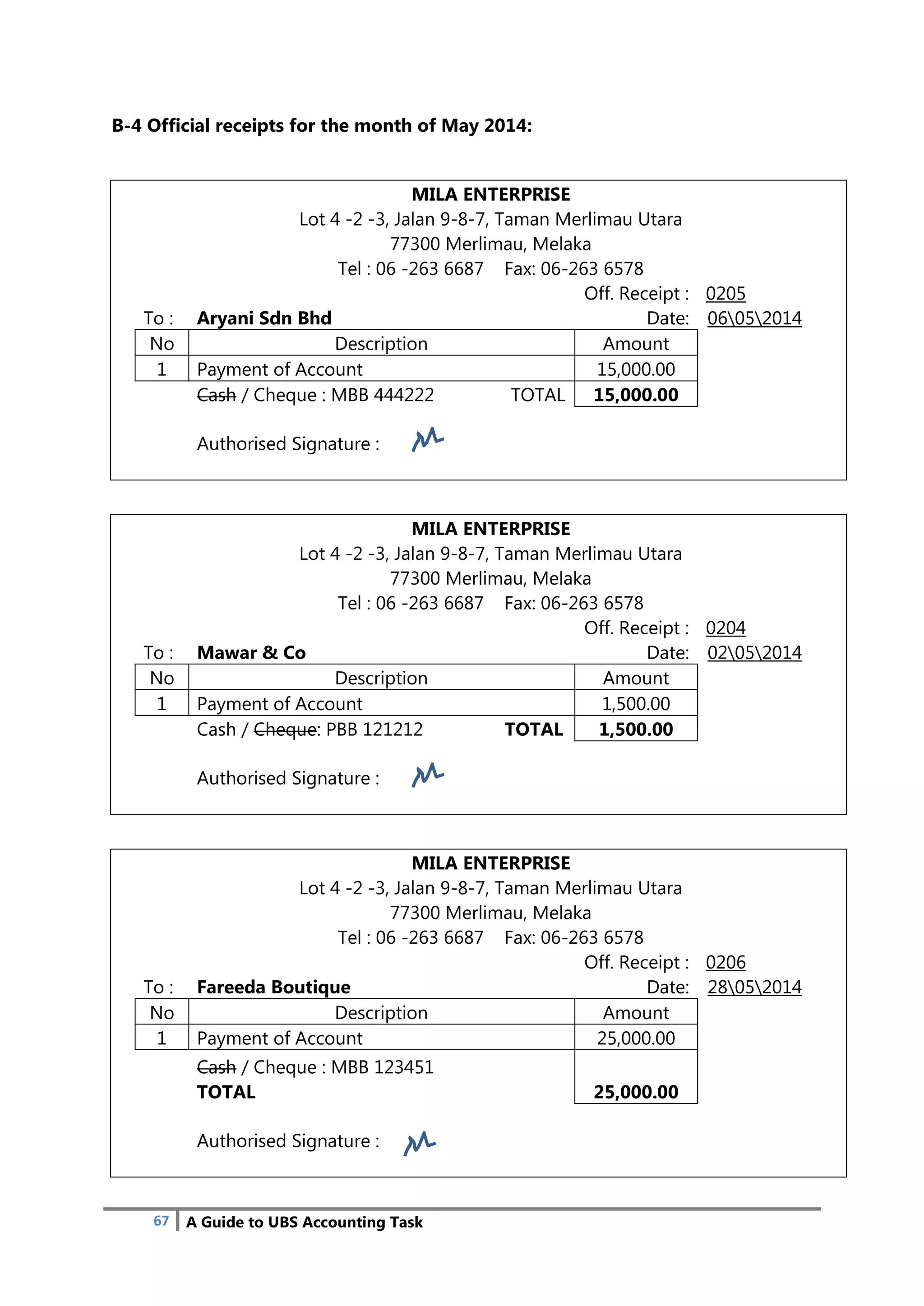 A Guide to UBS Accounting Task : The simple steps to record business ...