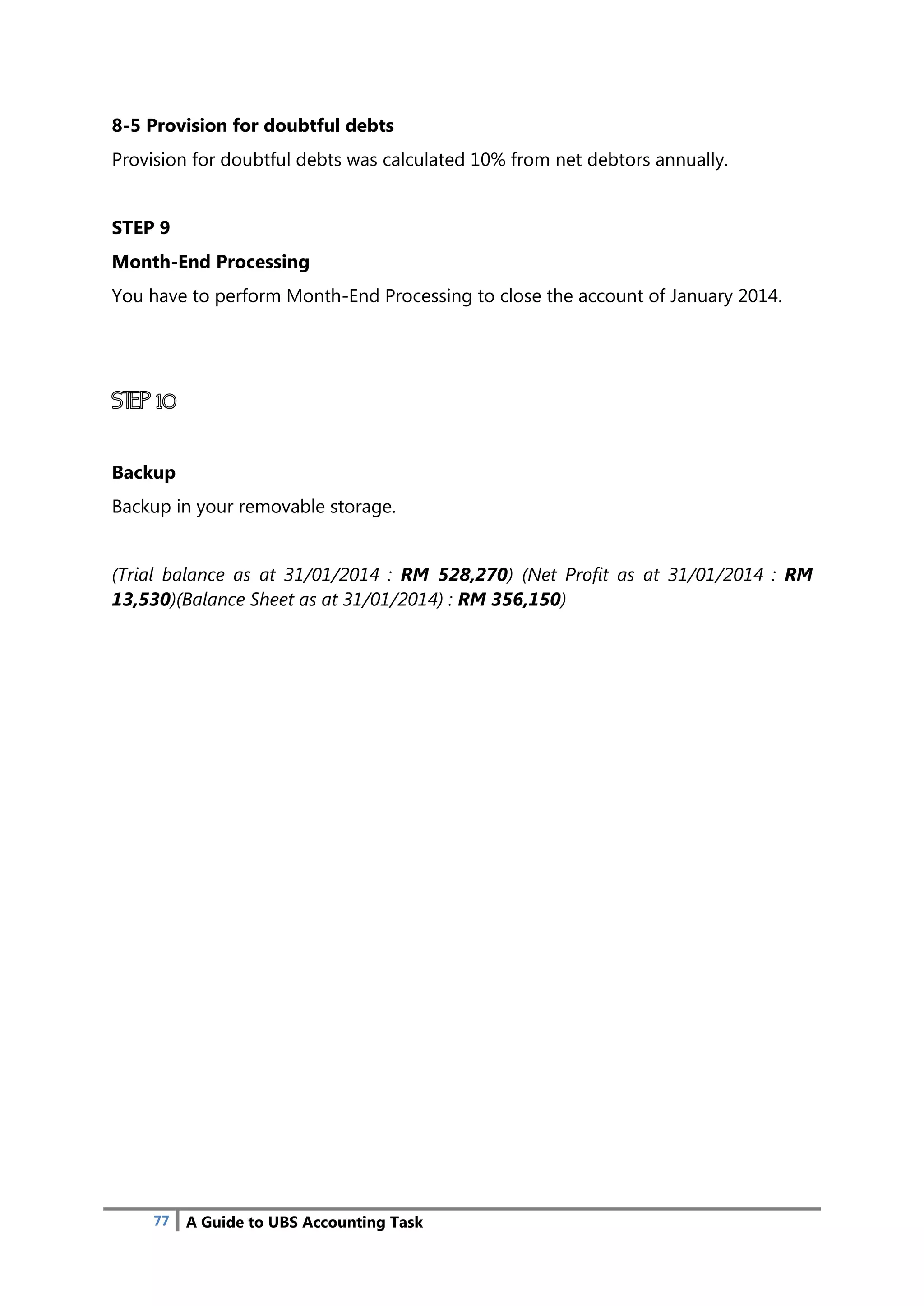 A Guide to UBS Accounting Task : The simple steps to record business ...