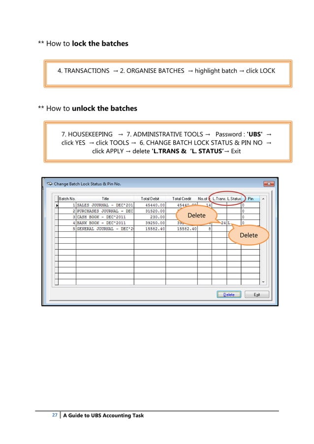 A Guide to UBS Accounting Task : The simple steps to record business transaction | PDF ...