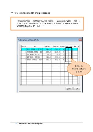 A Guide to UBS Accounting Task : The simple steps to record business ...