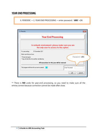 A Guide to UBS Accounting Task : The simple steps to record business ...