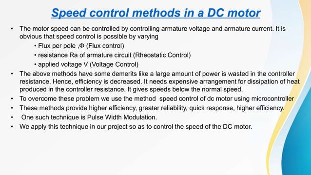 Share 'speed control_of_dc_motor_using_microcontroller.pptx'[1][1] | PPT