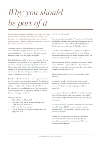 Tours of Unity Hall flyer | PDF