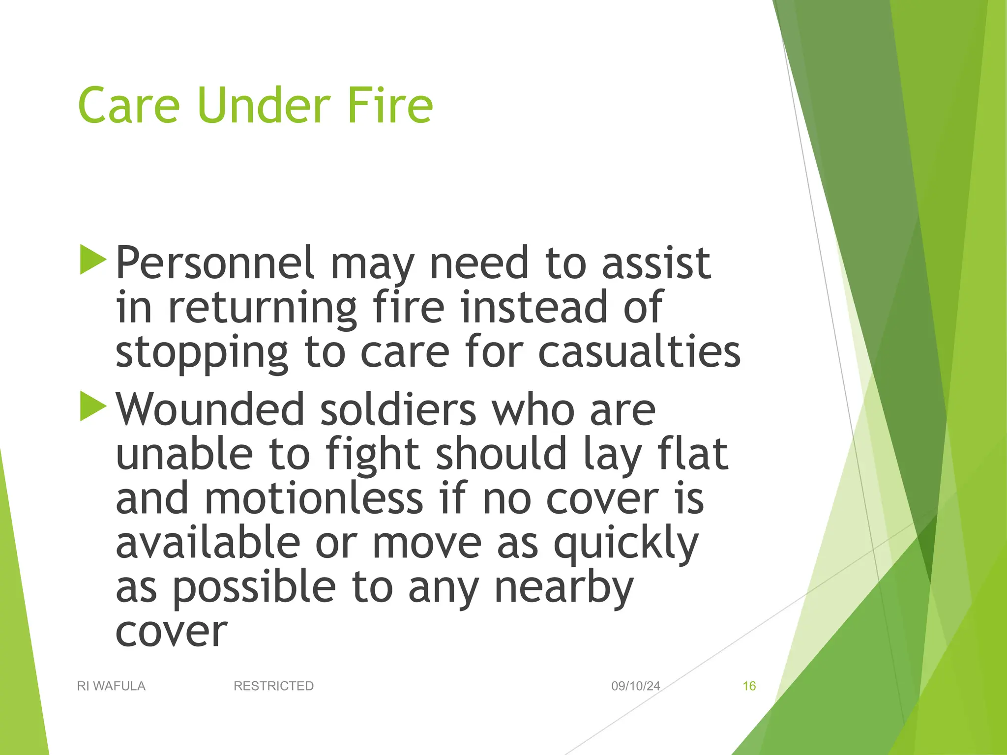 Tactical combat casualties care under fire | PPT