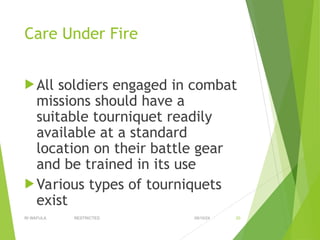 Tactical combat casualties care under fire | PPT