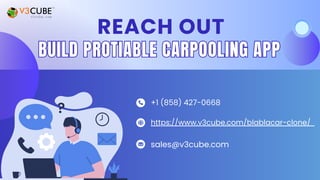 Blablacar Clone Carpooling App Development Pdf