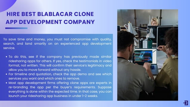 Blablacar Clone - Carpooling App Development | PPT