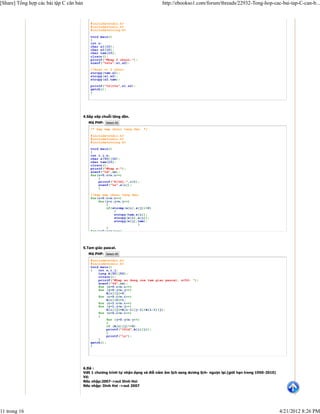 [Share] tổng hợp các bài tập c căn bản | PDF