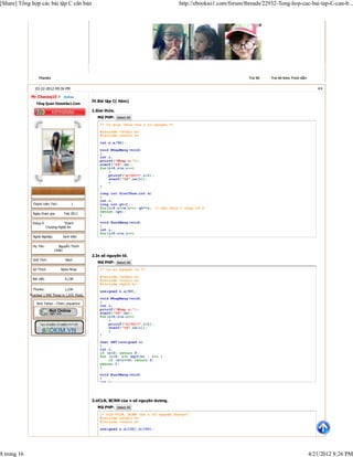 [Share] tổng hợp các bài tập c căn bản | PDF