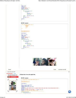 [Share] tổng hợp các bài tập c căn bản | PDF
