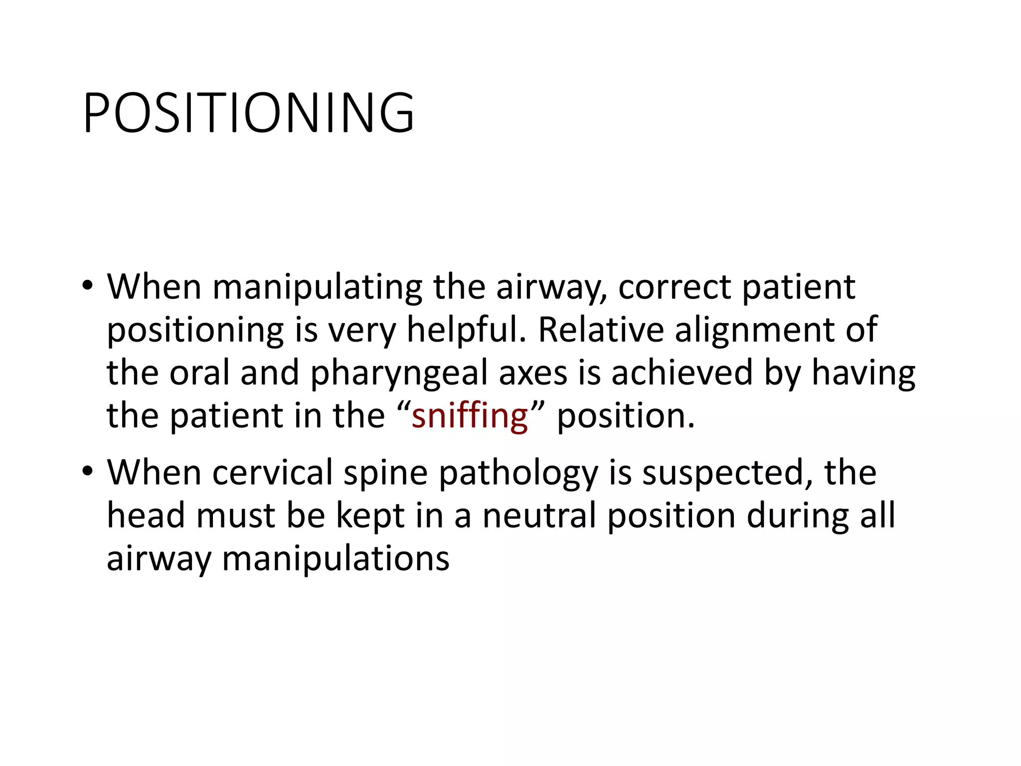 Techniques of mask ventilation | PPTX