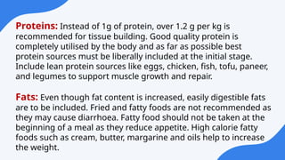 Under weight, Causes of under weight and dietary recommendations | PPTX