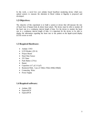 Report on Automatic Heart Rate monitoring using Arduino Uno | DOCX