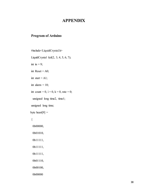 Report on Automatic Heart Rate monitoring using Arduino Uno | DOCX