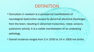 neonatal convulsion ppt. siezure disorder | PPTX